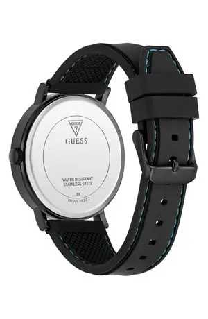 Guess Day Of The Dead Multifunction Silicone Strap Watch