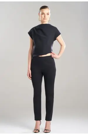 Natori Techno Crepe Side Zip Ankle Pants