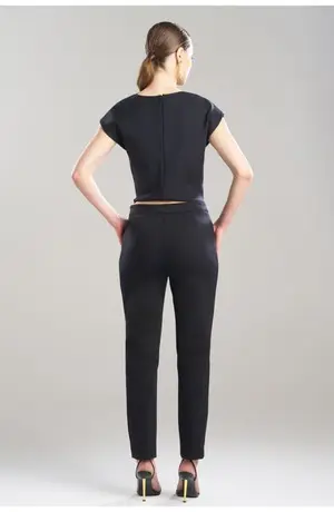 Natori Techno Crepe Side Zip Ankle Pants