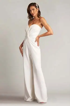 Tadashi Shoji Lucas Twist-front Jumpsuit - Ivory