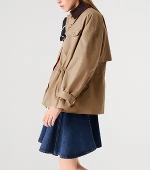 Maje Contrast-collar Trench Coat