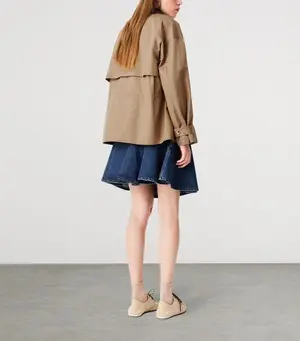Maje Contrast-collar Trench Coat