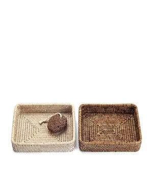 DECOR WALTHER Rattan Basket Tray
