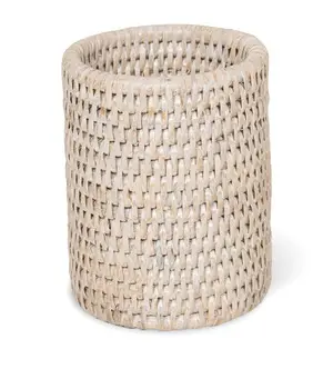DECOR WALTHER Rattan Basket Toothbrush Tumbler - Brown