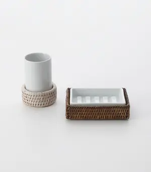 DECOR WALTHER Rattan Basket Soap Dish