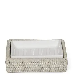 DECOR WALTHER Rattan Basket Soap Dish - Brown