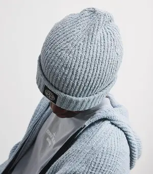 Stone Island Cotton Bouclé Compass Beanie