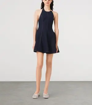 Maje Denim Brooch Mini Dress
