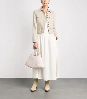 ME+EM Organic Cotton Twill Military Jacket - Beige