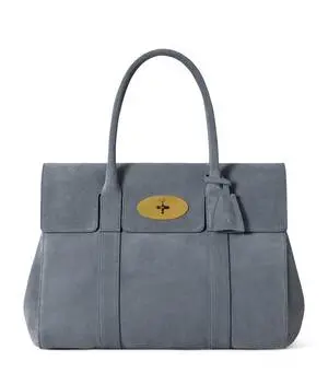 Mulberry Suede Bayswater Top-handle Bag - Grey