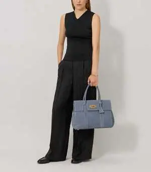 Mulberry Suede Bayswater Top-handle Bag - Grey