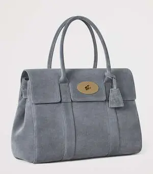 Mulberry Suede Bayswater Top-handle Bag - Grey