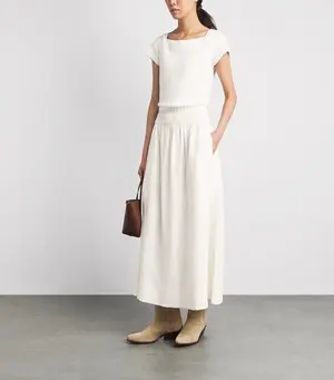 ME+EM Mixed Media Maxi Dress