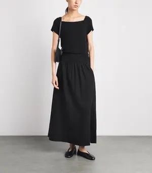 ME+EM Mixed Media Maxi Dress