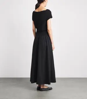 ME+EM Mixed Media Maxi Dress