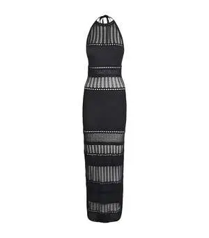 AWAY THAT DAY Crochet Zanzibar Maxi Dress - Black