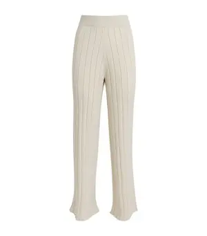 Colombo Cashmere Ribbed Trousers