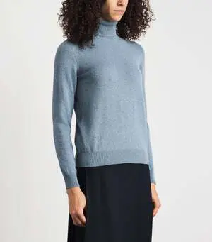 Colombo Cashmere Rollneck Sweater - Blue