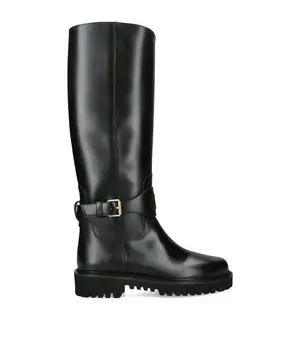 Valentino Garavani Leather Logo Boots