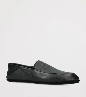 John Lobb Leather Kingston Ii Slippers