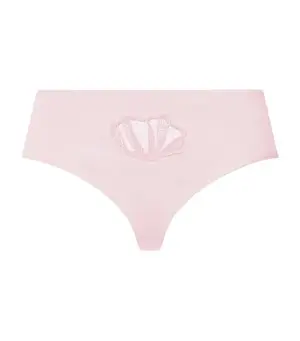 Hanro Cotton Lace-detail Rosaria Briefs - Pink