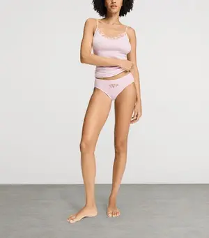 Hanro Cotton Lace-detail Rosaria Briefs