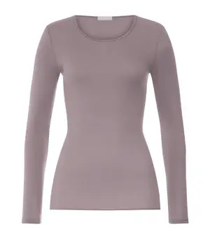 Hanro Cotton Seamless Long-sleeve T-shirt - Purple