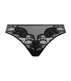 Hanro Lace-trim Lysia Thong - Black