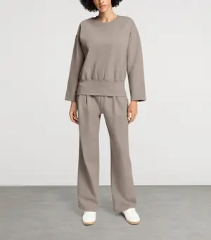 Hanro Stretch-cotton Natural Living Crew Neck Sweater