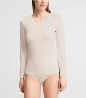 Hanro Lace-trim Dana T-shirt