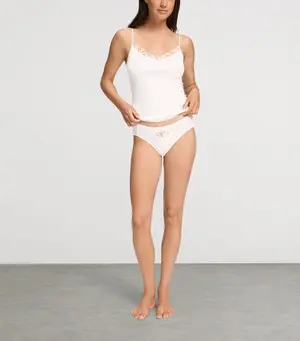 Hanro Cotton Lace-detail Rosaria Briefs