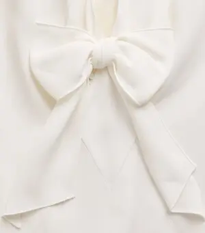 Alessandra Rich Cady Bow Detail Midi Dress