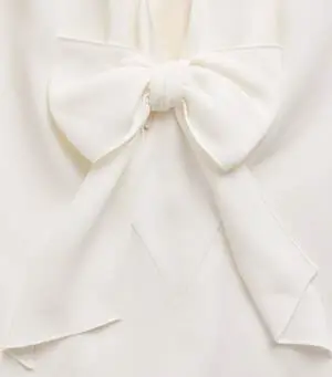 Alessandra Rich Cady Bow Detail Midi Dress