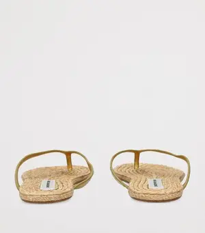Christopher Esber Raffia Palma Flip Flops