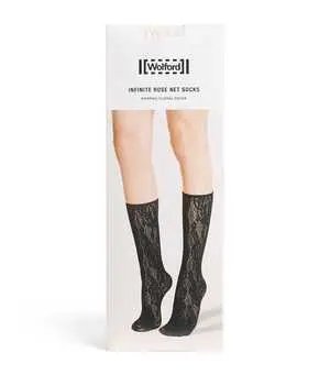 Wolford Infinite Rose Net Socks - White