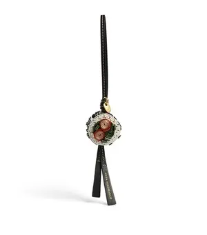 ANYA HINDMARCH Leather Uramaki Sushi Bag Charm - Silver