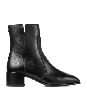 JIMMY CHOO Eliot Leather Ankle Boots - Black