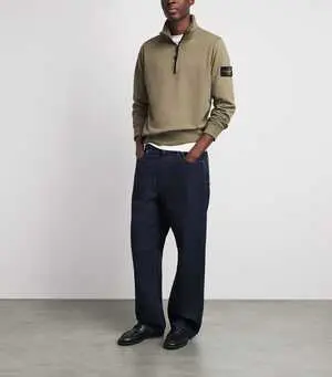 Stone Island Cotton Half-zip Compass Sweatshirt