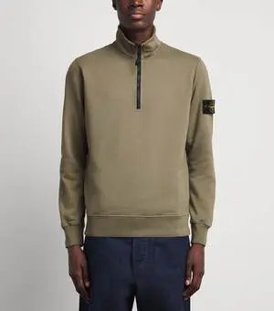 Stone Island Cotton Half-zip Compass Sweatshirt