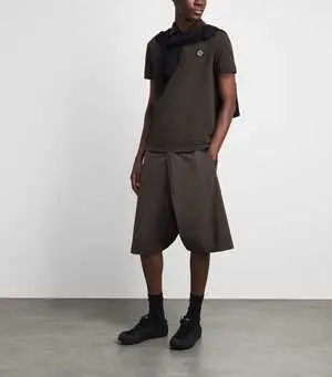 Stone Island Cotton Compass Polo Shirt - Black