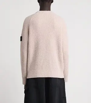 Stone Island Bouclé Compass Patch Sweater