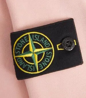 Stone Island Cotton Sweatshirt With Embroidered Compass Logo - Pink
