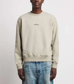 Stone Island Cotton Blurred-compass Sweatshirt