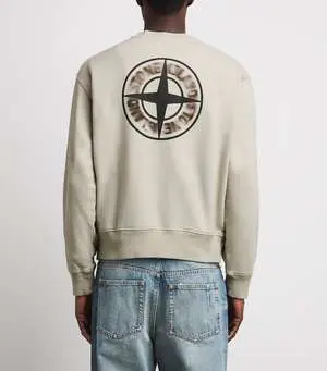 Stone Island Cotton Blurred-compass Sweatshirt