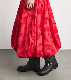 GANNI Floral Bubble-hem Midi Dress