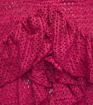 PatBO Crochet Ruffle Maxi Skirt