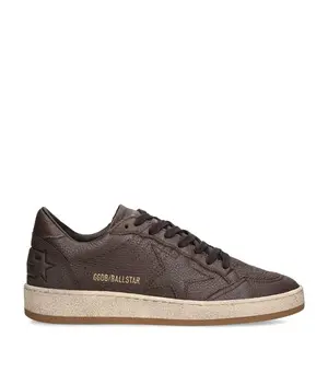 GOLDEN GOOSE Leather Ball Star Sneakers - Brown