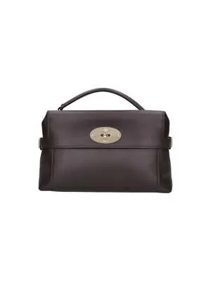 Mulberry Leather Top Handle Satchel Bag - Brown