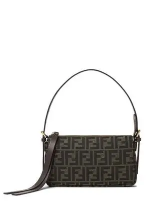 Fendi Mini Shoulder Bag With Monogram - Marrone