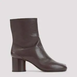 MAISON MARGIELA Tabi Ankle Boots In Leather With 6cm Block Heel